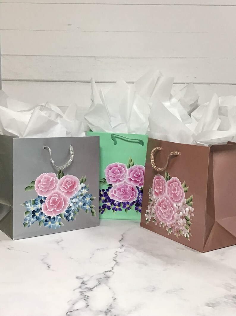 Painted Gift Bags, You Choose the Color. Perfect for Mother's Day Gift ...