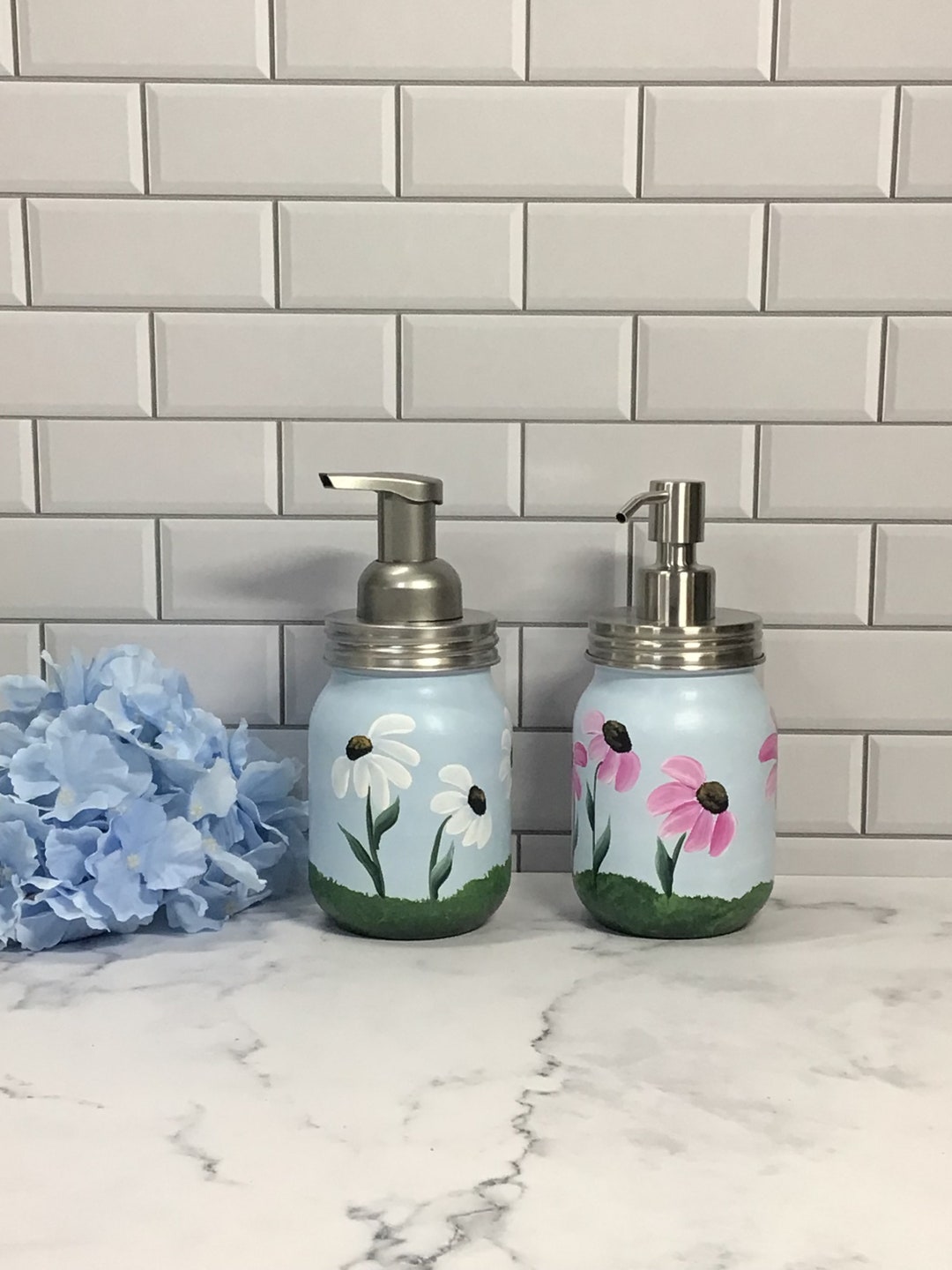 Painted Daisy Spring Soap Pump, Easter Soap Dispenser, Choose the Top ...