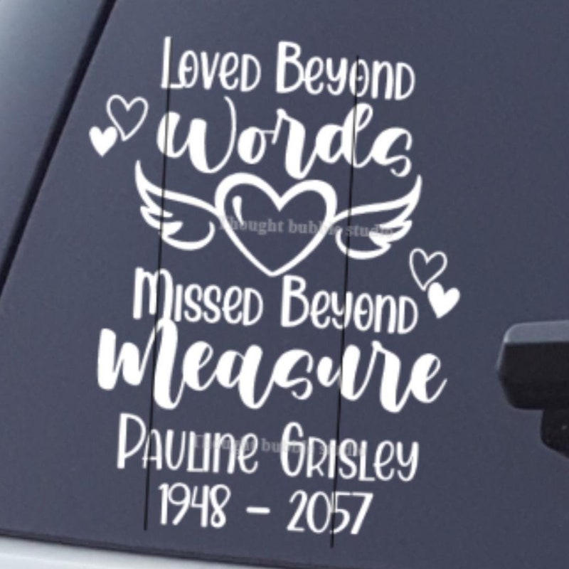 Memorial Decal Svg - Etsy