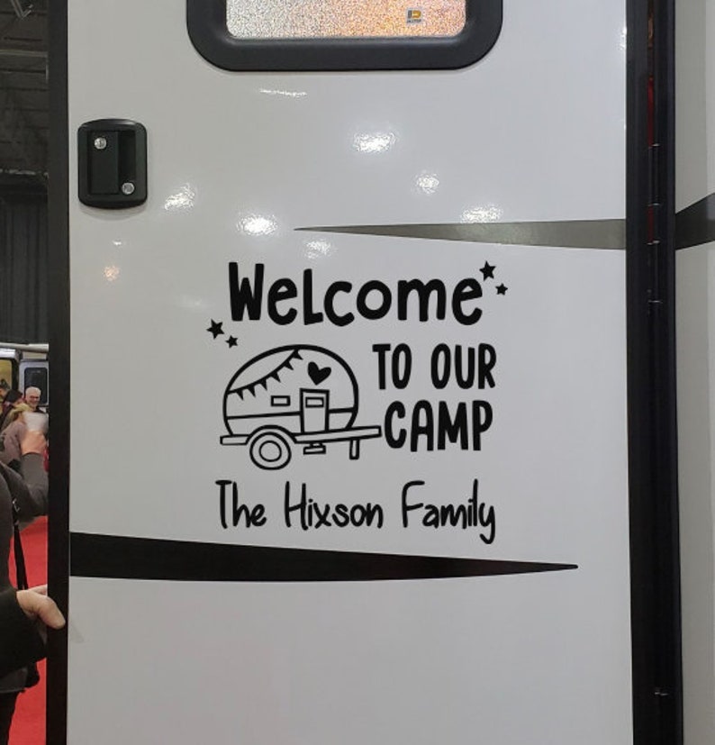 Welcome to Our Camp Vinyl Decal Personalized Camping Rv Decal - Etsy
