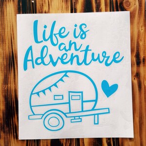 Life is an Adventure Camper Door Decal, Retro Rv Sticker - Vinyl Camp ...