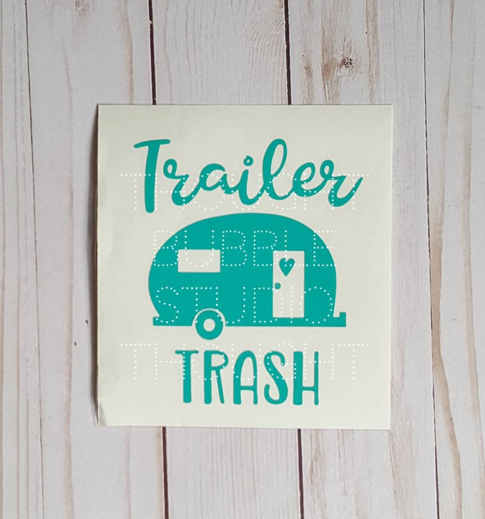 Trailer Trash Camper Decal Retro Rv Sticker Vinyl Trash - Etsy