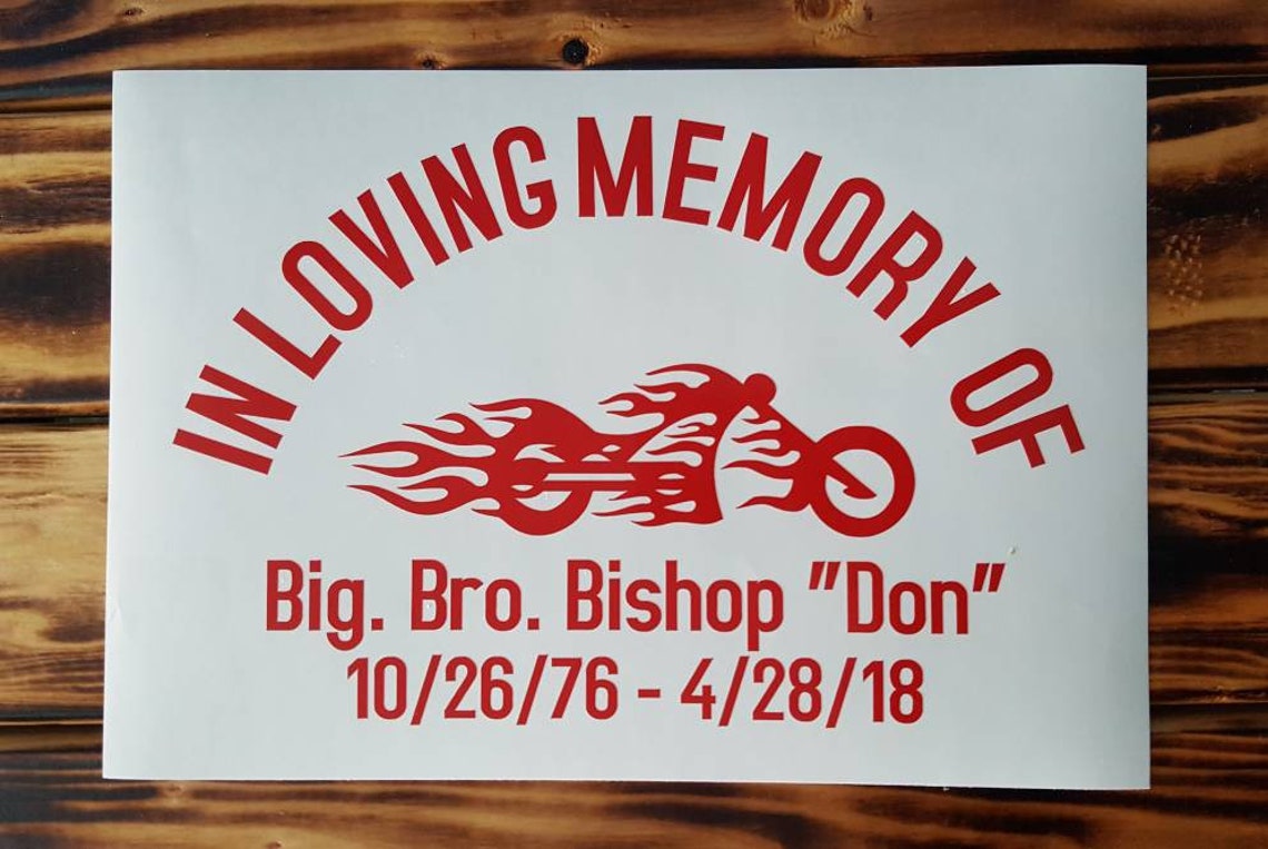 In Loving Memory Motorcycle Decal Memorial Decal for Car - Etsy