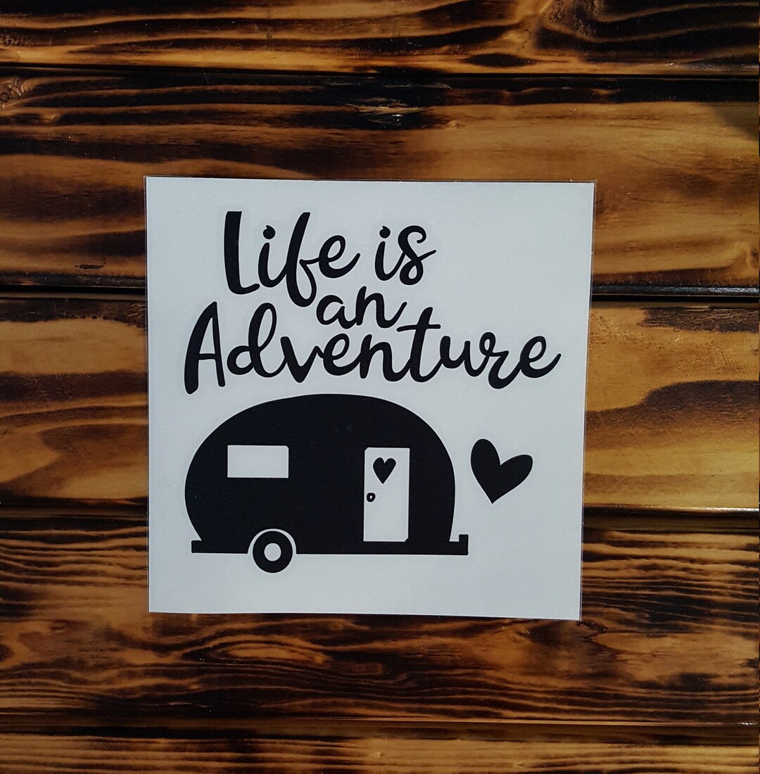 Life is an Adventure Camper Door Decal Rpod Decal - Etsy