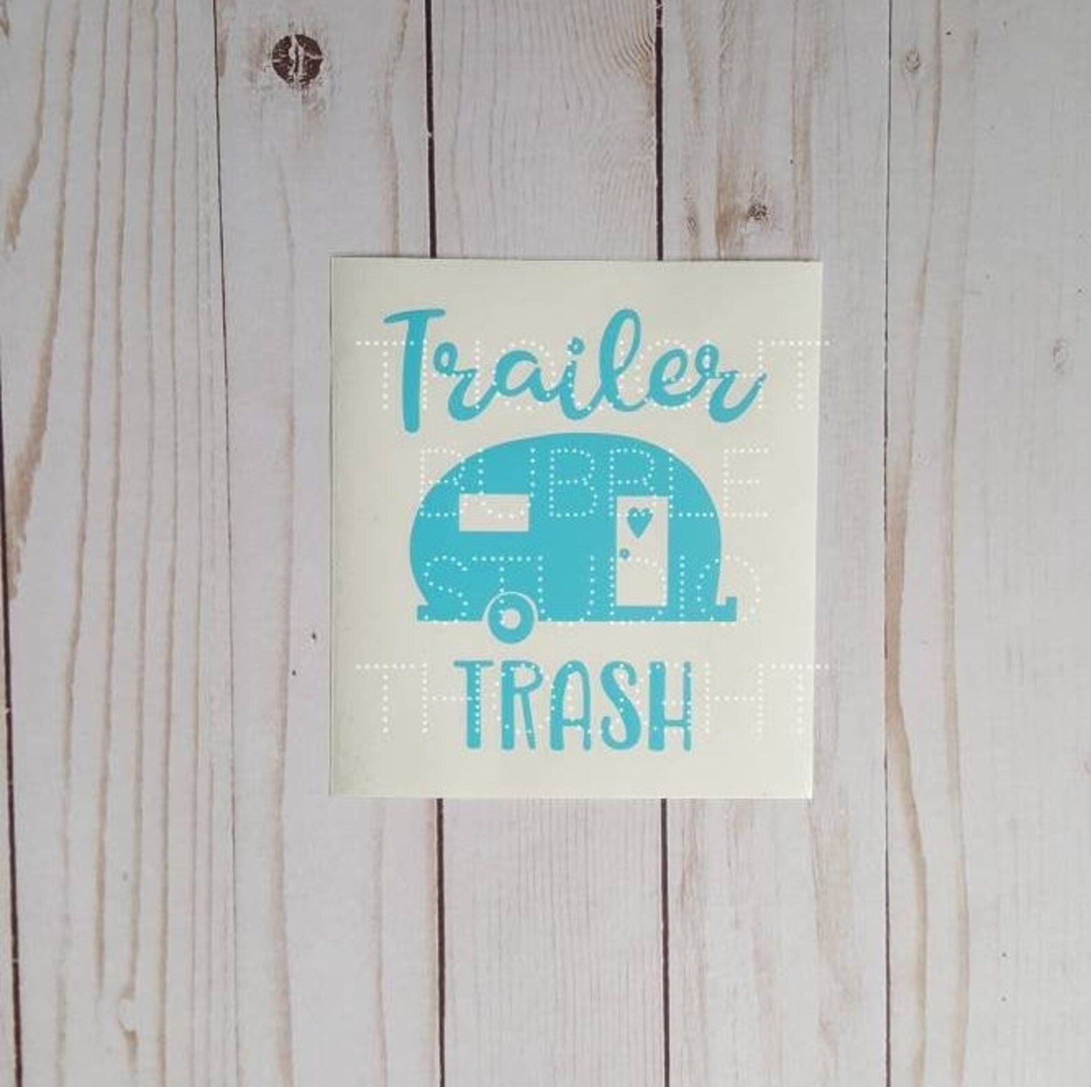 Trailer Trash Camper Decal Retro Rv Sticker Vinyl Trash - Etsy