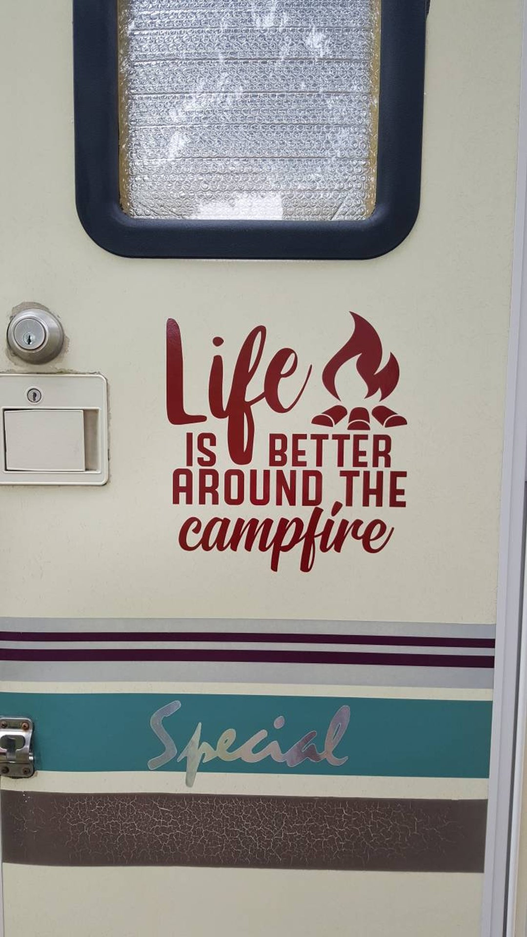 Life is Better Around the Campfire Decal | Camper Door Decal | Camp ...