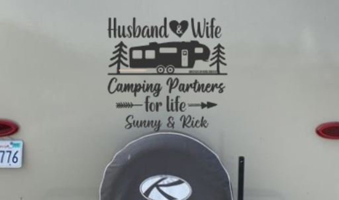 Camping Partners Vinyl Camper Decal Husband & Wife RV Decal - Etsy