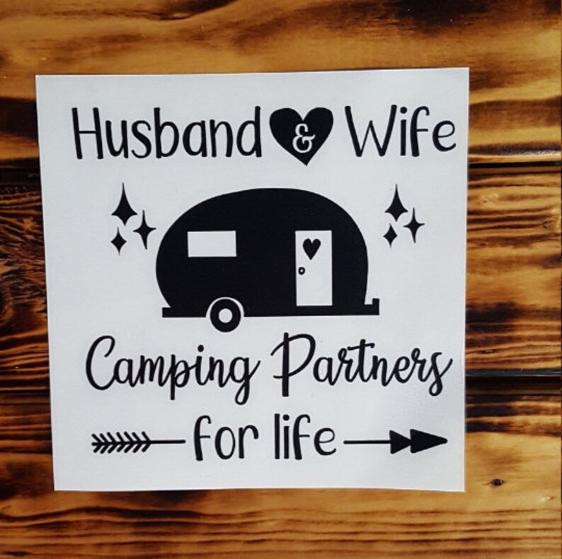 Husband & Wife Camping Partners Camper Decal Retro RV - Etsy