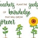 Teacher Appreciation Tags - Plant the Seeds of Knowledge Quote - Green ...