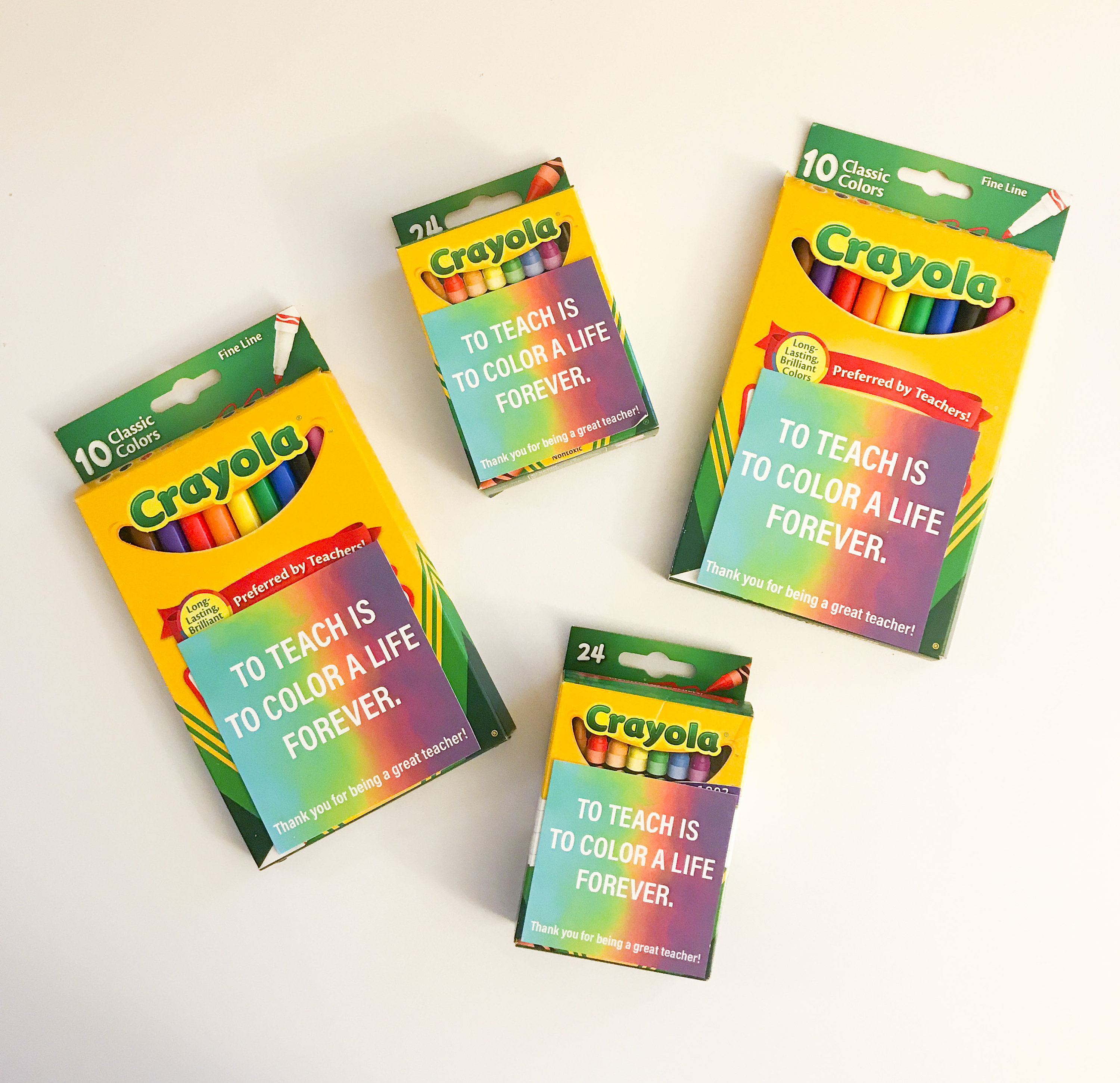 Teacher Appreciation Quote Tags - to Teach is to Color a Life Forever ...