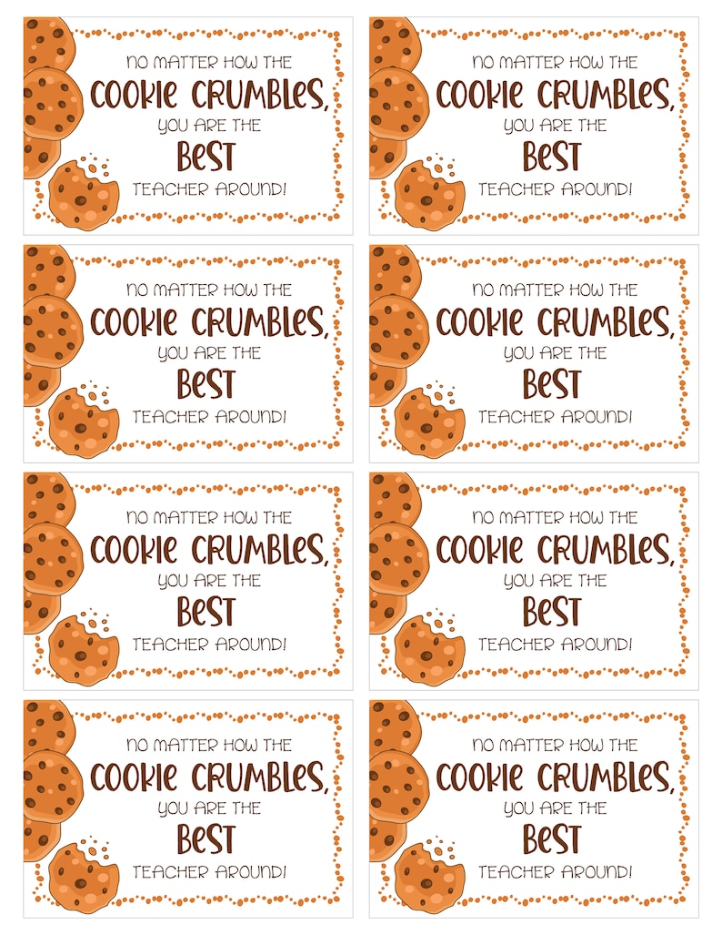 No Matter How the Cookie Crumbles, You Are the Best STAFF / Teacher ...