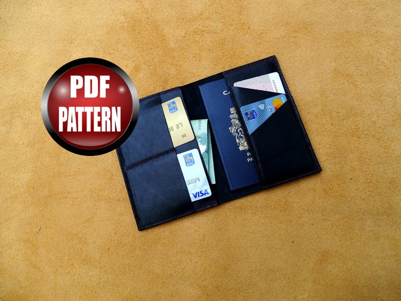 Leather Passport Cover Pattern DIY Leather PDF Download - Etsy