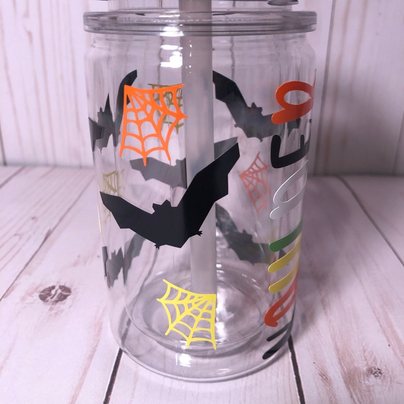 Halloween Themed Water Bottle Bat Print Tumbler Bat Cup - Etsy