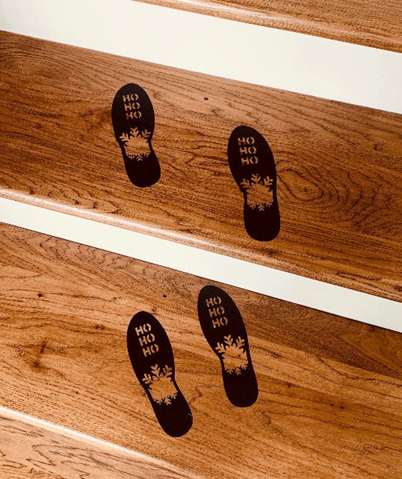 Santa Boot Foot Print Vinyl Decal, Christmas Eve Prop St Nick Wall ...