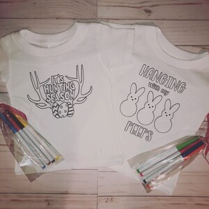 Easter Coloring Shirt, Coloring Page T-shirt, Hanging With My PEEPS ...