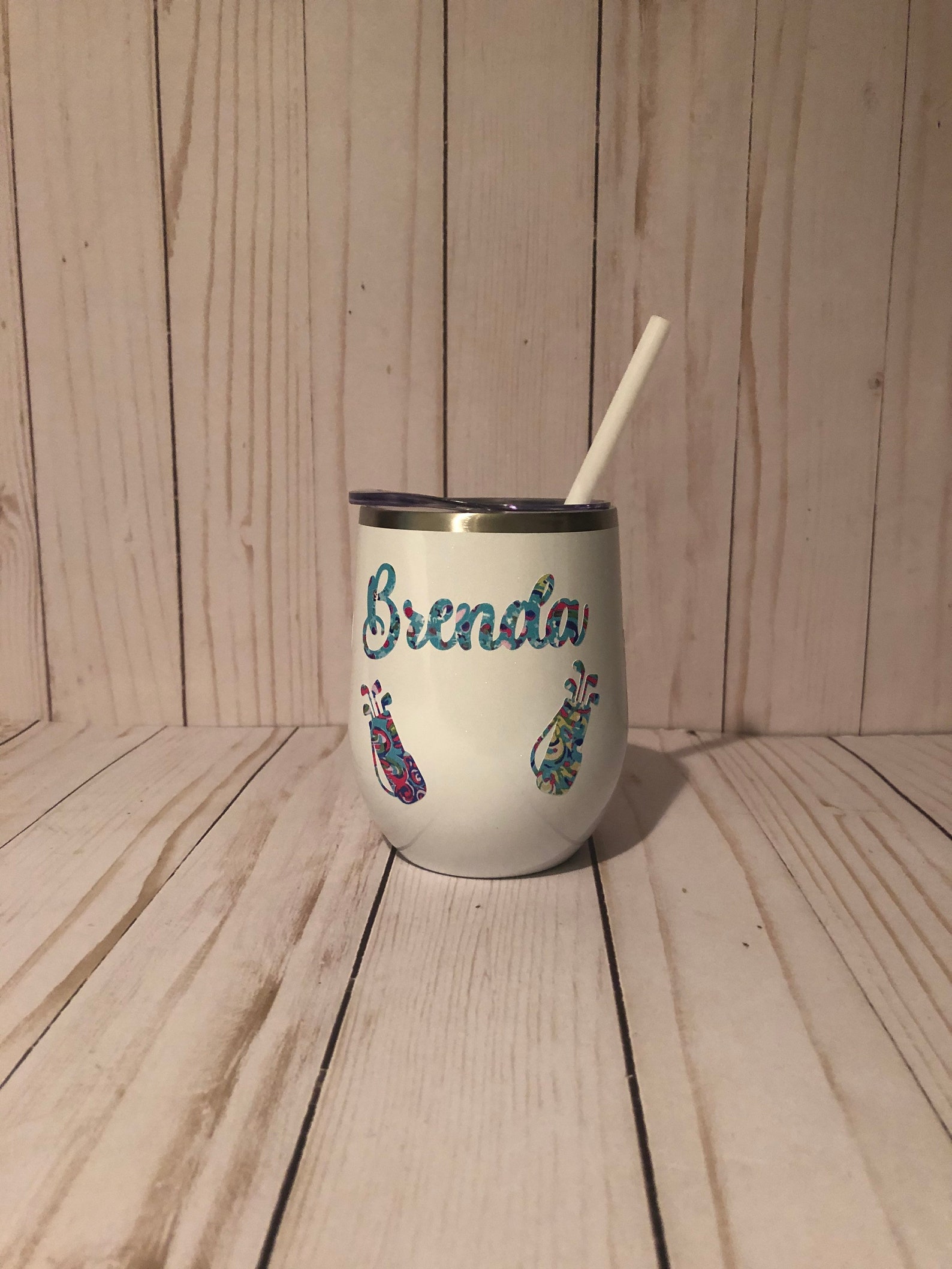 Golf Gift for Women, Golf Wine Tumbler 12oz, Custom Golf Gift ...