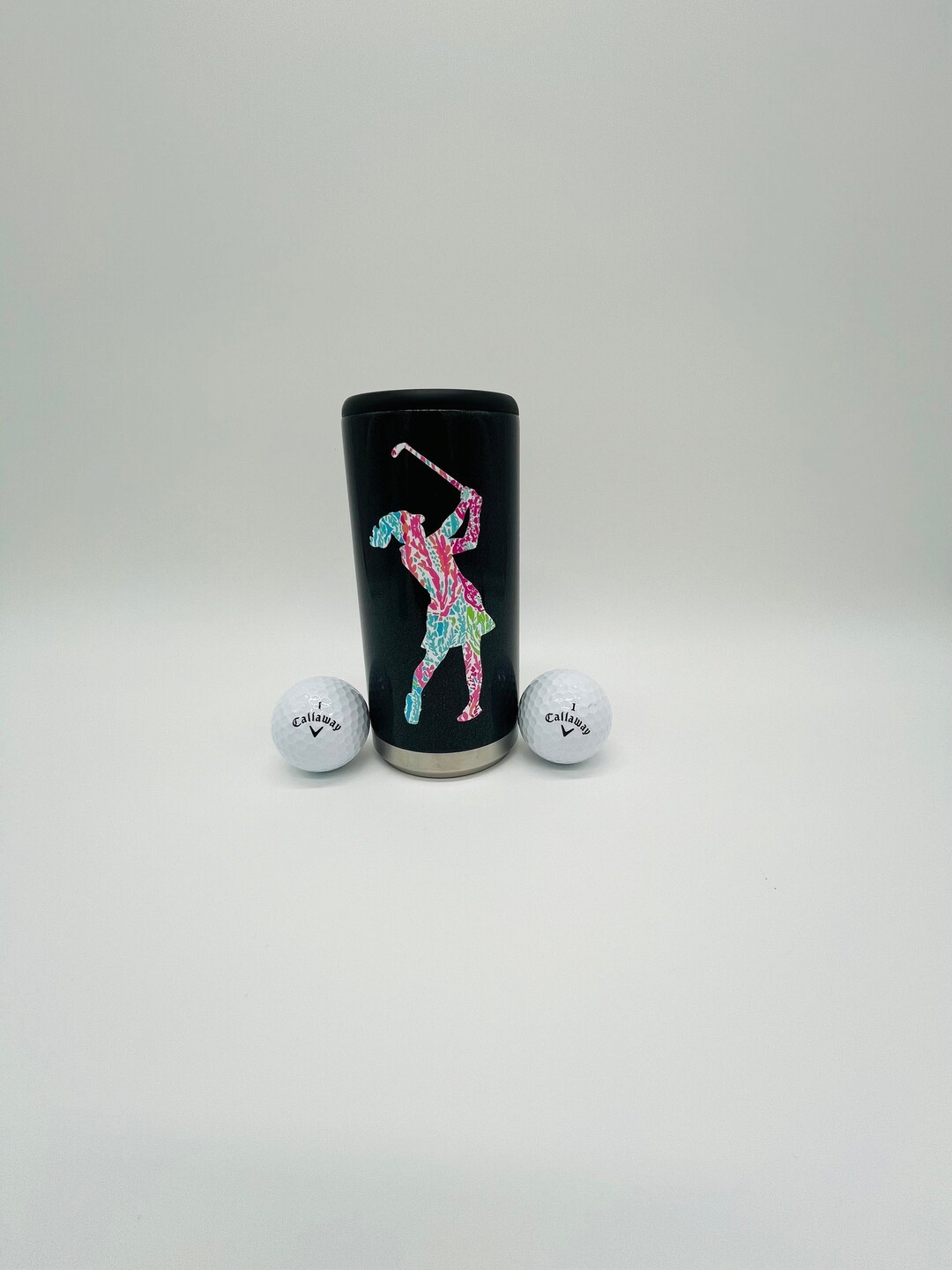 Personalized Slim Can Cooler, Golf Gift for Women, Golf Can Cooler ...