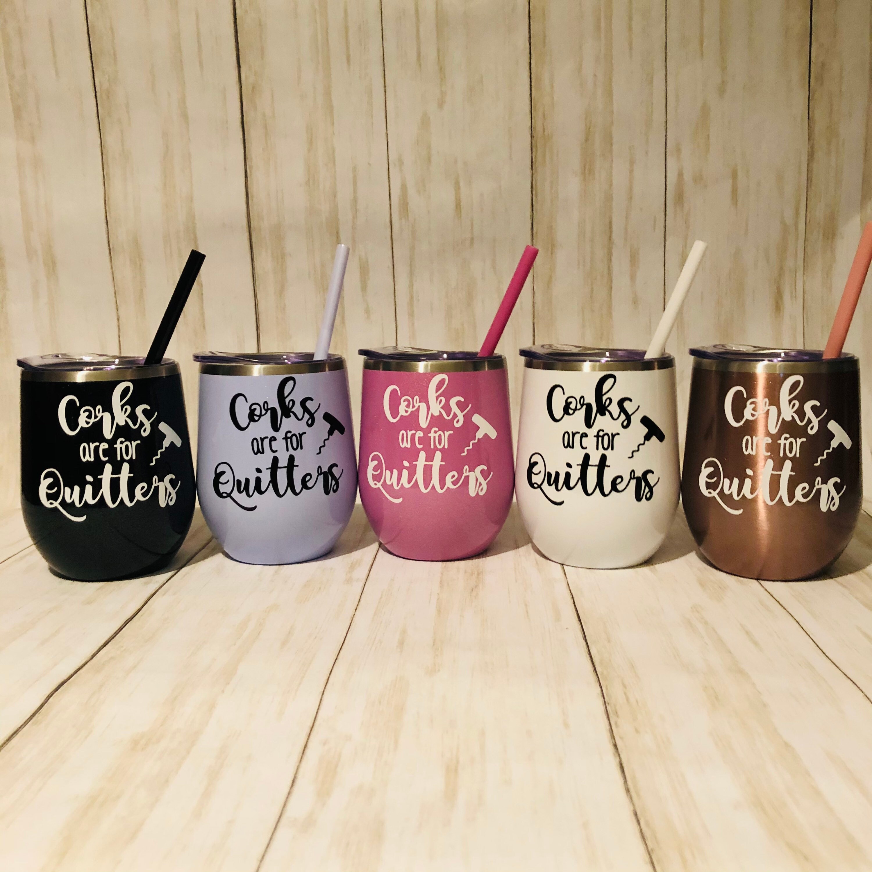 Funny Wine Glass Corks Are for Quitters Wine Lover Party - Etsy