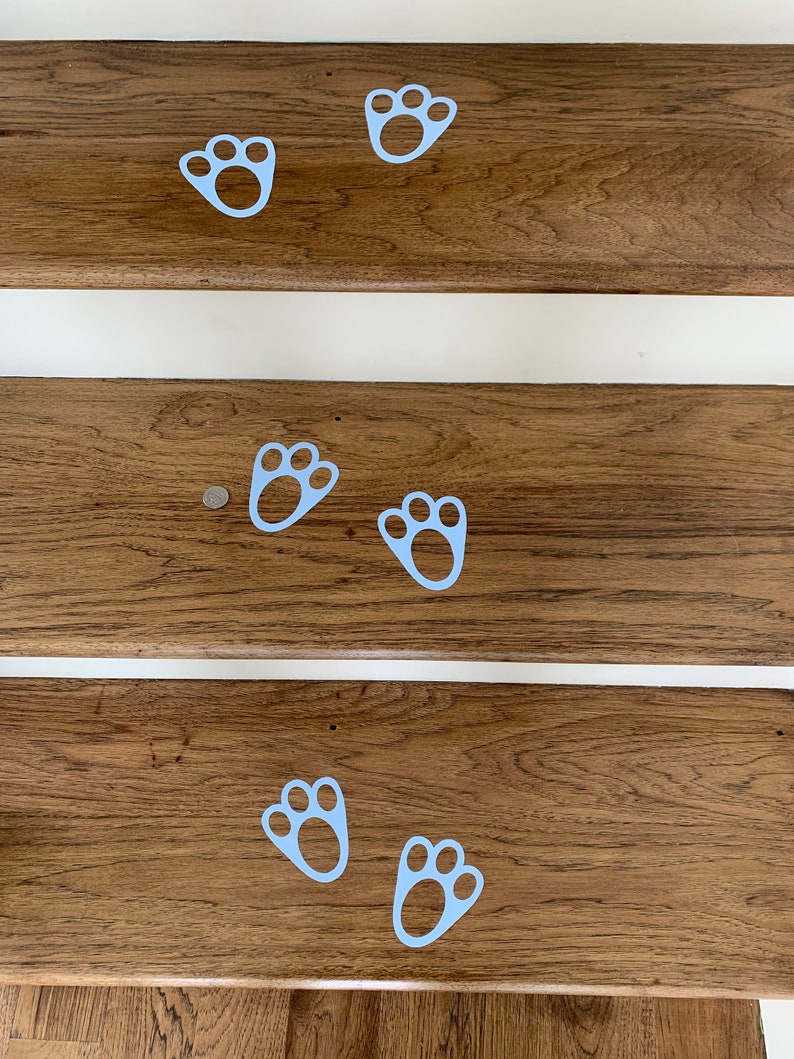 Easter Bunny Footprint Blue Bunny Rabbit Feet Easter Bunny | Etsy