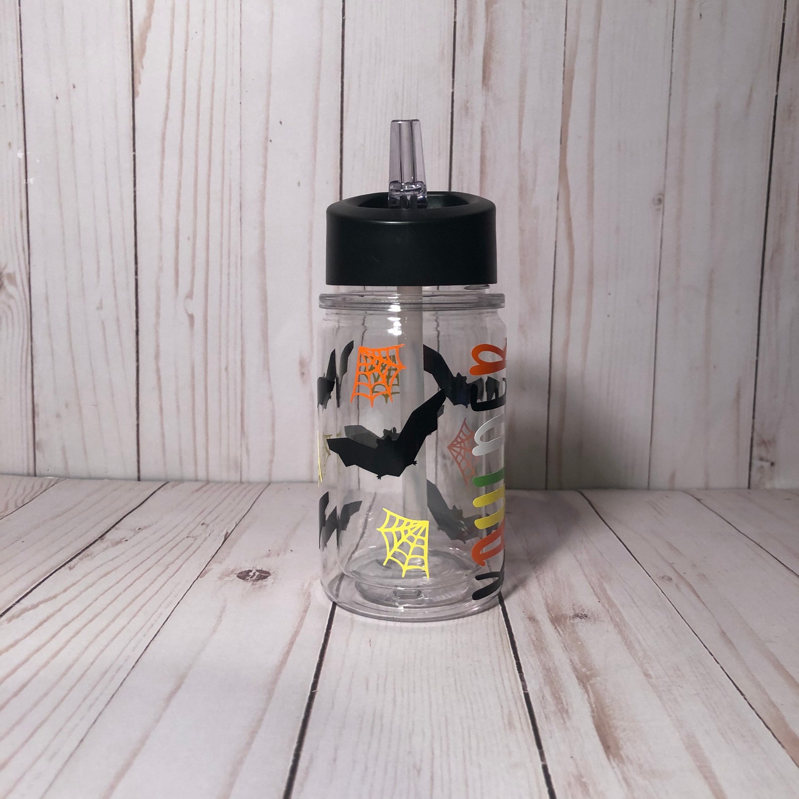 Halloween Themed Water Bottle Bat Print Tumbler Bat Cup - Etsy