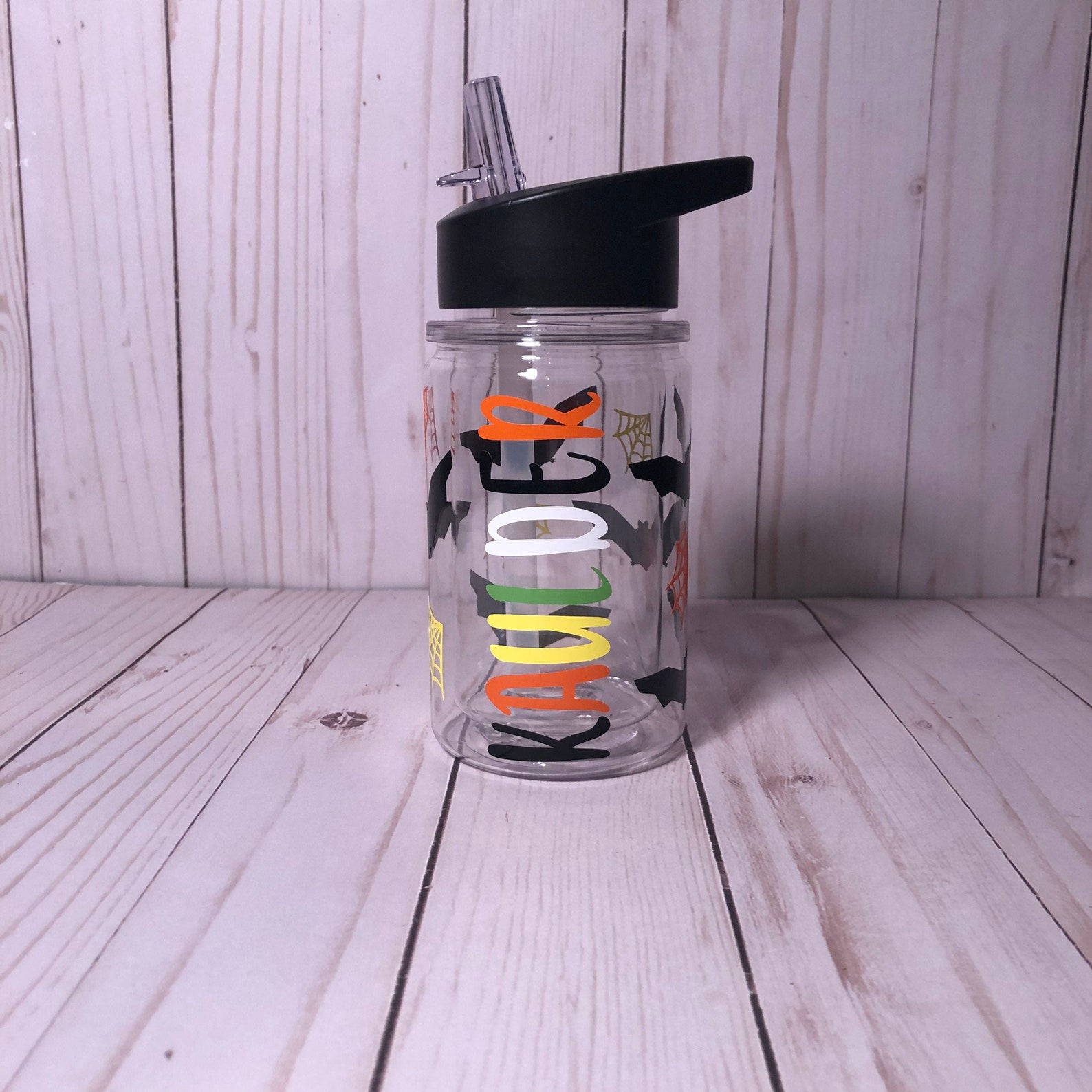 Halloween Themed Water Bottle Bat Print Tumbler Bat Cup - Etsy