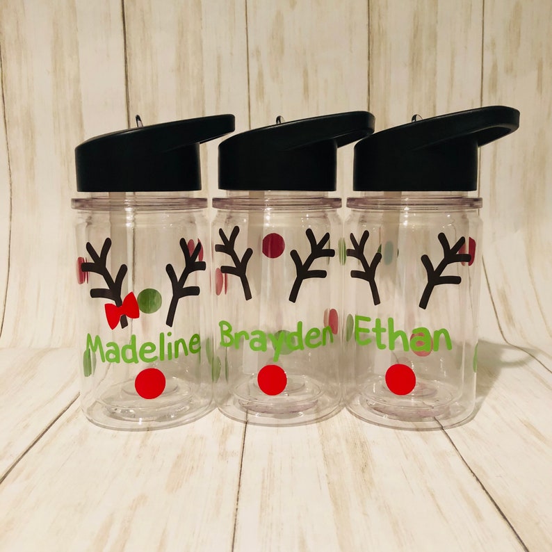 Personalized Christmas Cup, Kid Christmas Cup, Reindeer Kids Cup ...