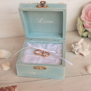 Beach Wedding Theme Ring Bearer Box,ring Box Personalized With Names ...