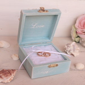 Beach Wedding Theme Ring Bearer Box,ring Box Personalized With Names ...