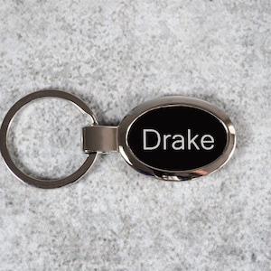 Personalized Oval Keychain Custom Engraved Keyring - Etsy