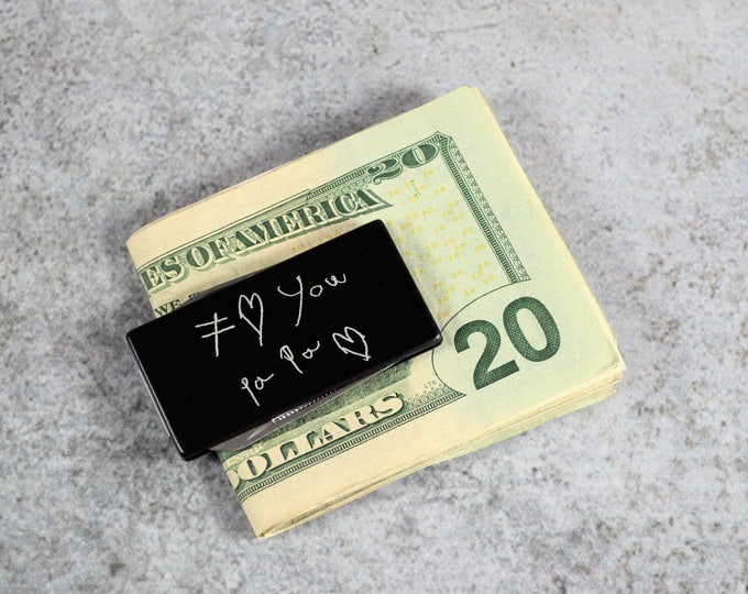 Personalized Money Clip From Actual Handwriting Custom Engraved Money ...