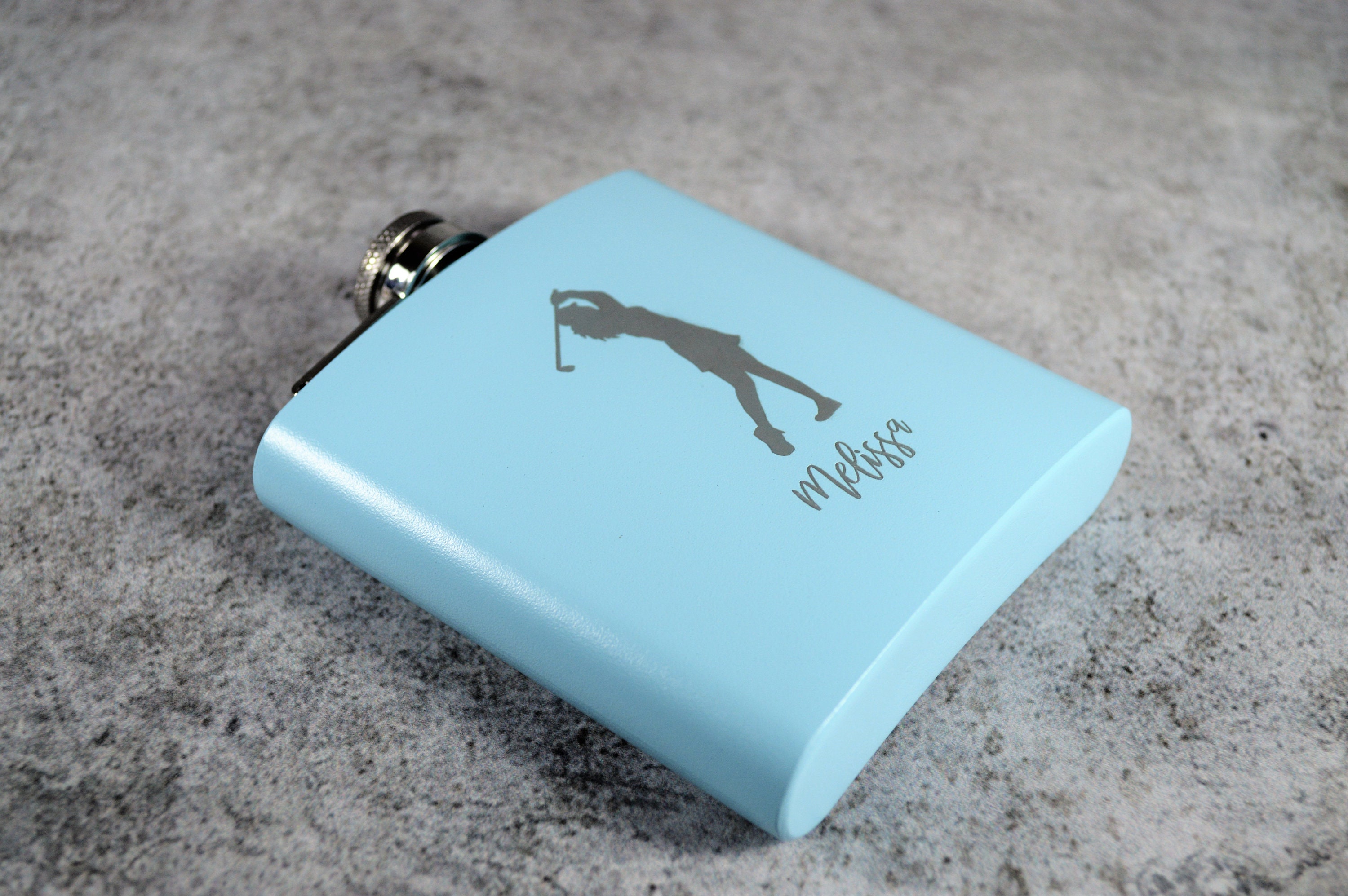 Custom Baby Blue Golf Flask Personalized Gift for Mom - Etsy