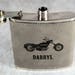Personalized Leather Biker Flask Custom Biker Flask Personalized Flask ...