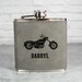 Personalized Leather Biker Flask Custom Biker Flask Personalized Flask ...
