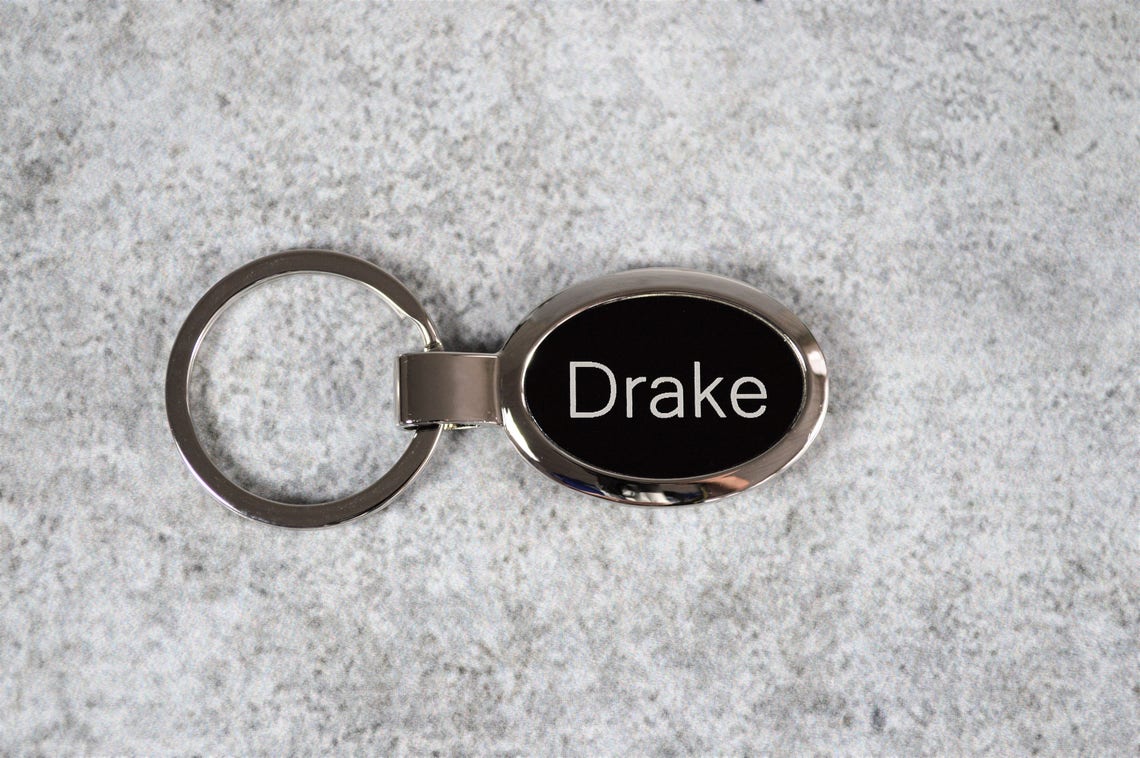 Personalized Oval Keychain Custom Engraved Keyring | Etsy