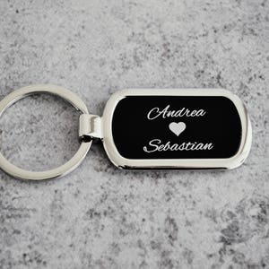 Personalized Rectangle Keychain Custom Engraved Keyring Engraved ...