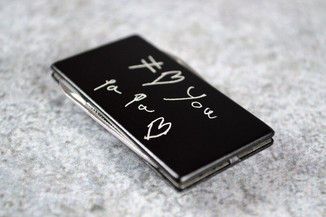 Personalized Money Clip From Actual Handwriting Custom | Etsy