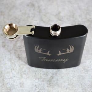 4 Personalized Matte Black Flasks Engraved Black Flask - Etsy