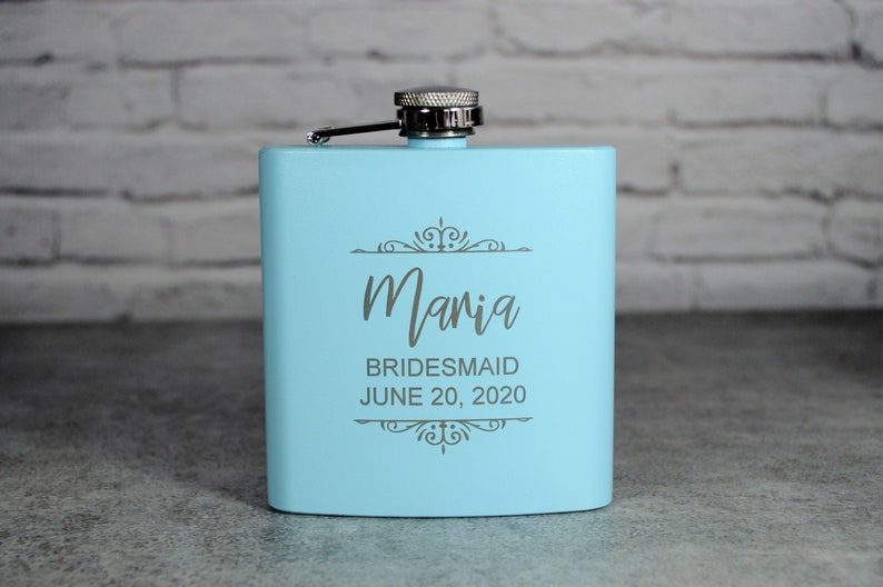 Personalized Baby Blue Flask Custom Flask Engraved Flask - Etsy Canada