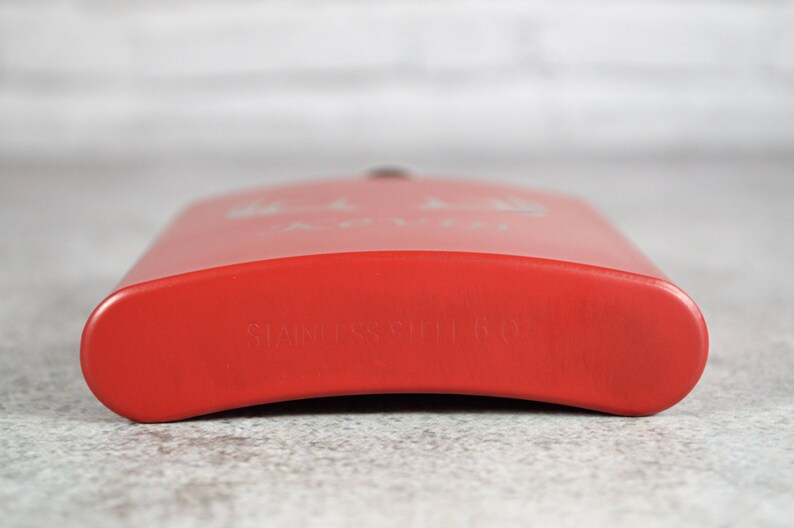 Personalized Matte Red Flask Custom Flask Personalized - Etsy