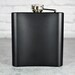 Personalized Matte Black Biker Flask Custom Biker Flask Engraved Black ...