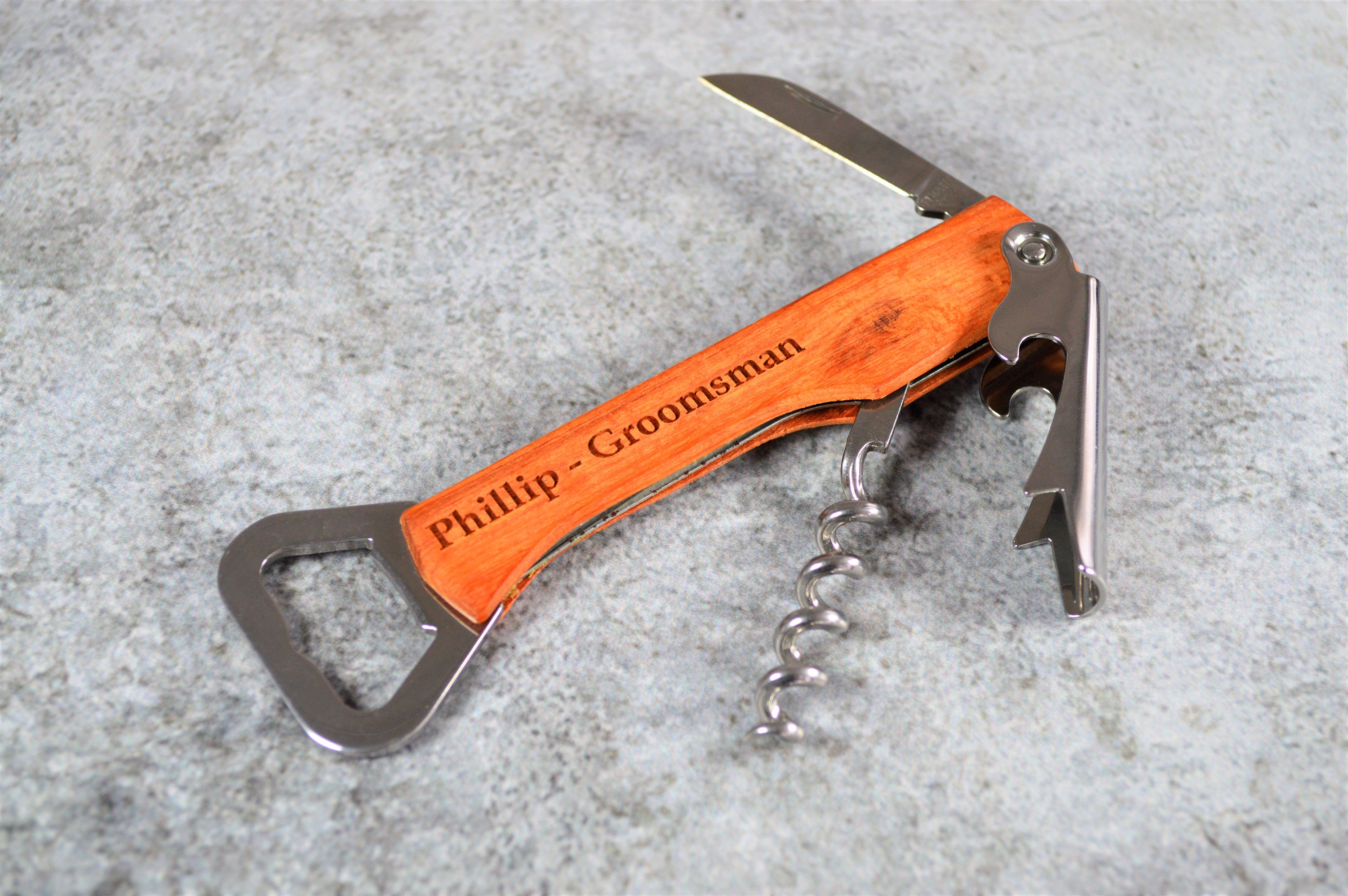 Personalized Cork Screw Custom Wood Wine Opener - Etsy