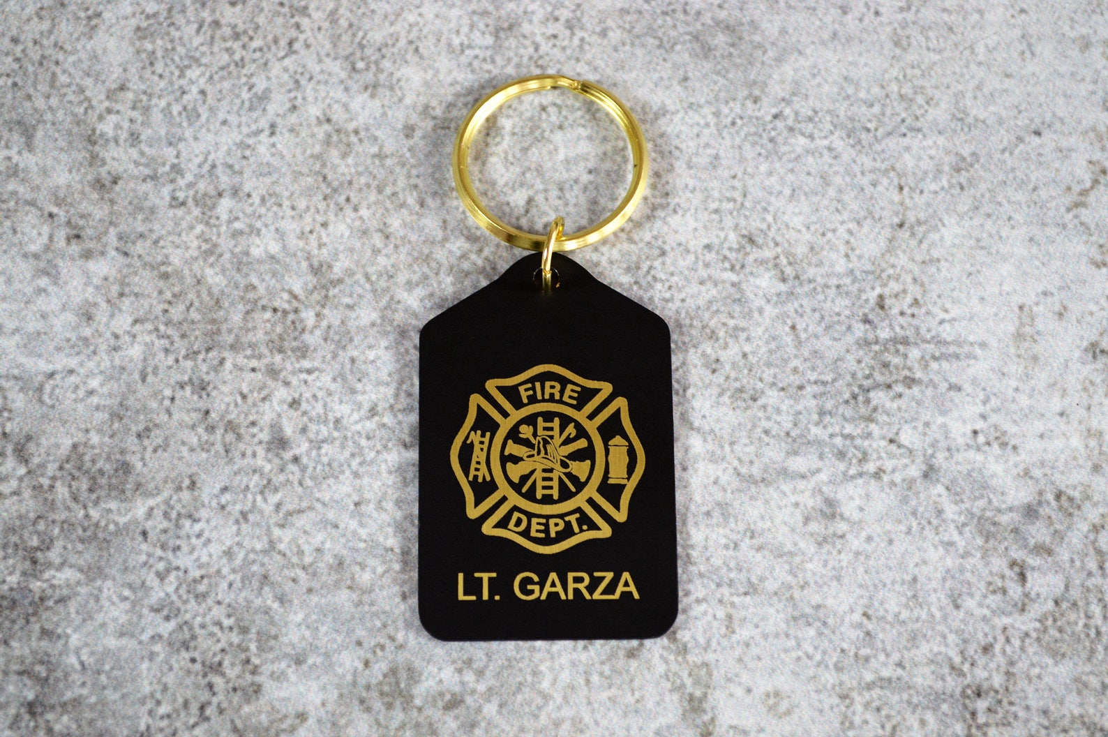 Personalized Keychain Custom Engraved Keyring Firefighter - Etsy