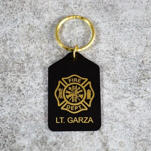 Personalized Keychain Custom Engraved Keyring Firefighter - Etsy