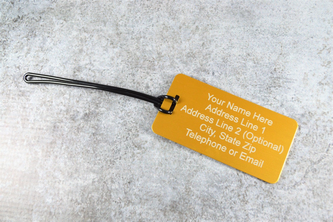 Personalized Luggage Tag Custom Engraved Luggage Tag With - Etsy