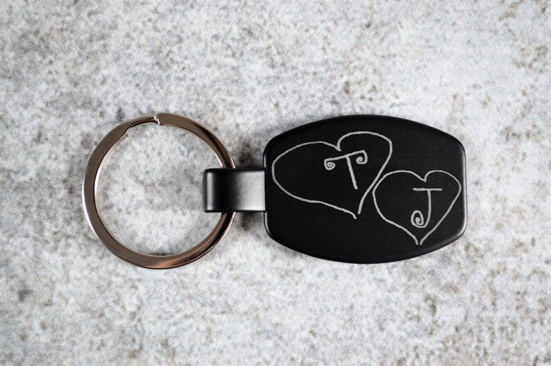 Personalized Keychain From Actual Drawing Custom Engraved - Etsy