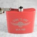 Personalized Matte Red Biker Flask Custom Biker Flask Personalized ...