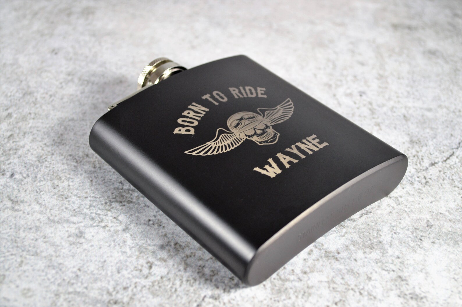 Personalized Matte Black Biker Flask Custom Biker Flask - Etsy