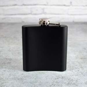 4 Personalized Matte Black Flasks Engraved Black Flask - Etsy