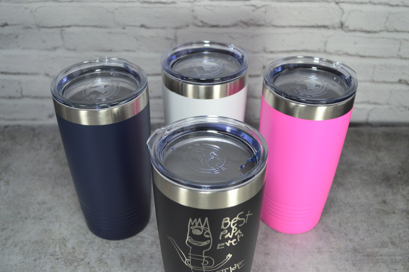 Custom Engraved Insulated Tumbler From Actual Handwriting - Etsy