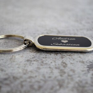 Personalized Rectangle Keychain Custom Engraved Keyring Engraved ...